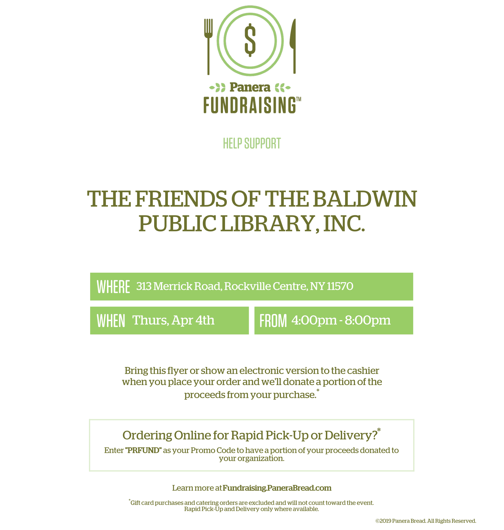 Friends of the Library Fundraising Flyer – Baldwin Public Library