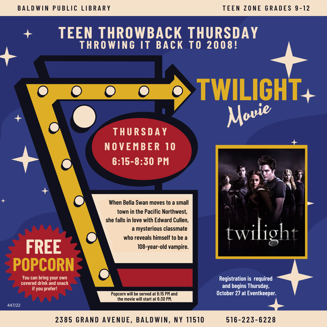 YA Teen Throwback Thursday Film 2022 (2) – Baldwin Public Library
